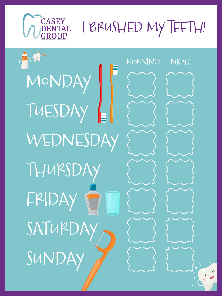 Get Kids Excited about Tooth Brushing with an Incentive Chart | Casey ...